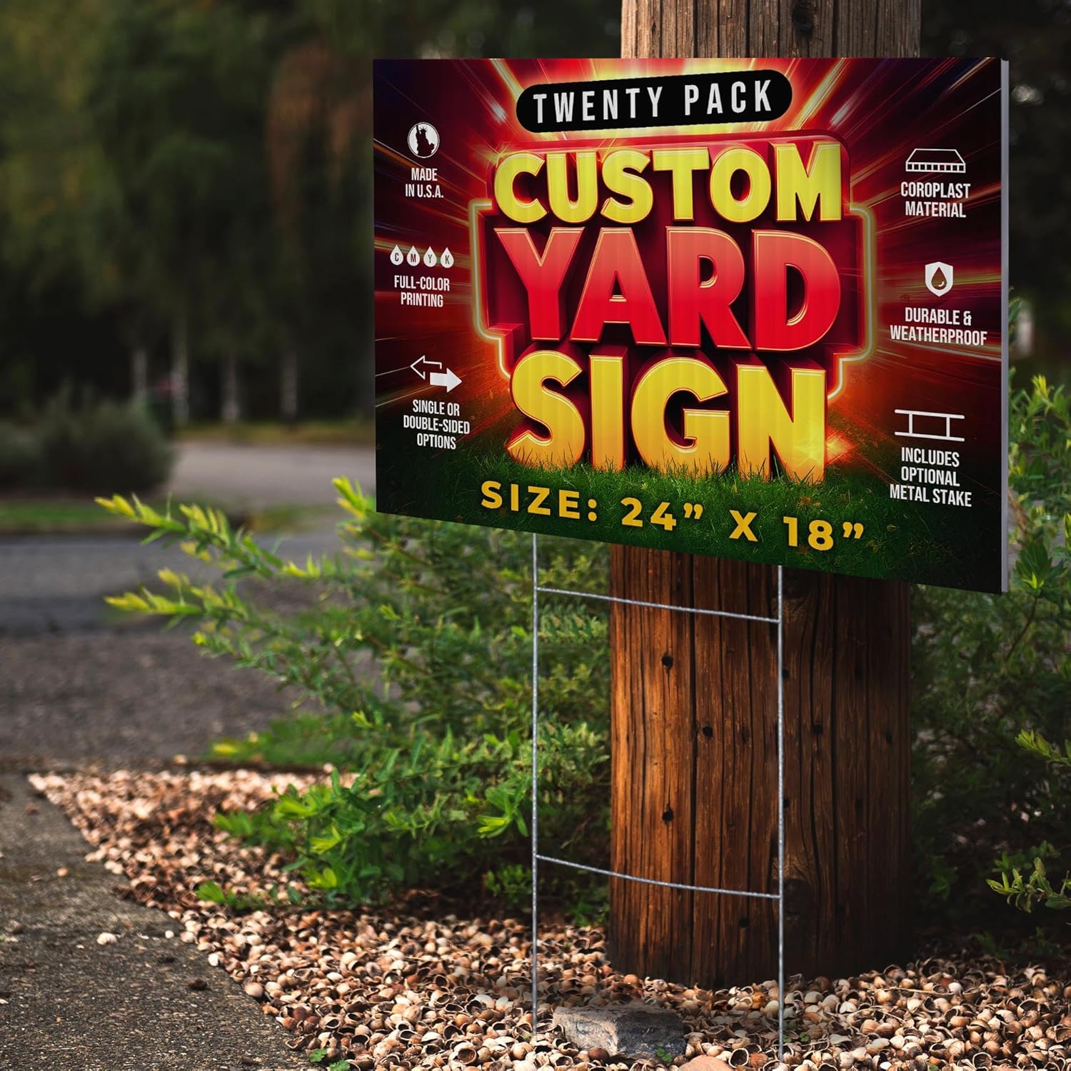 1000 Qty 12 X 8.5 Custom Yard Sign – Basic Fundamentals