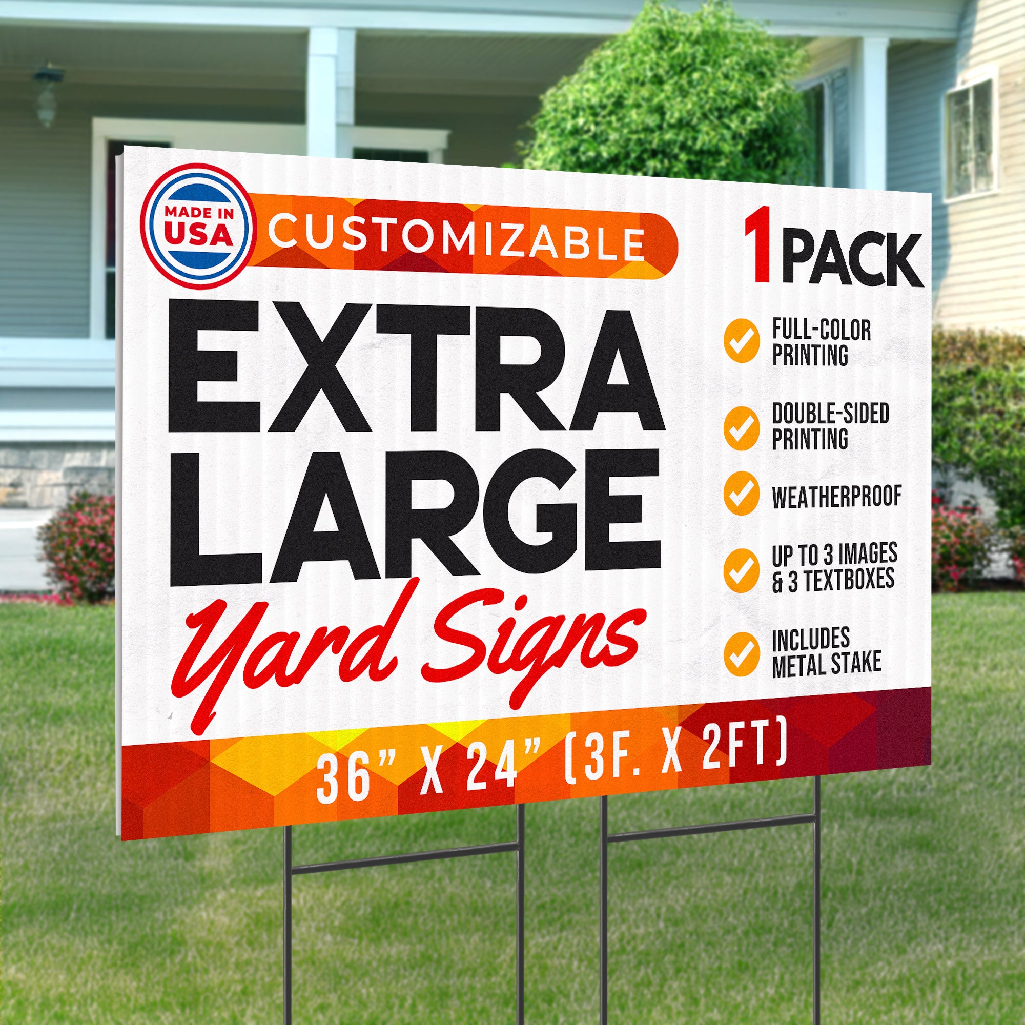 Personalized Corrugated Plastic Full Color Yard Signs for Outdoors, Ho ...